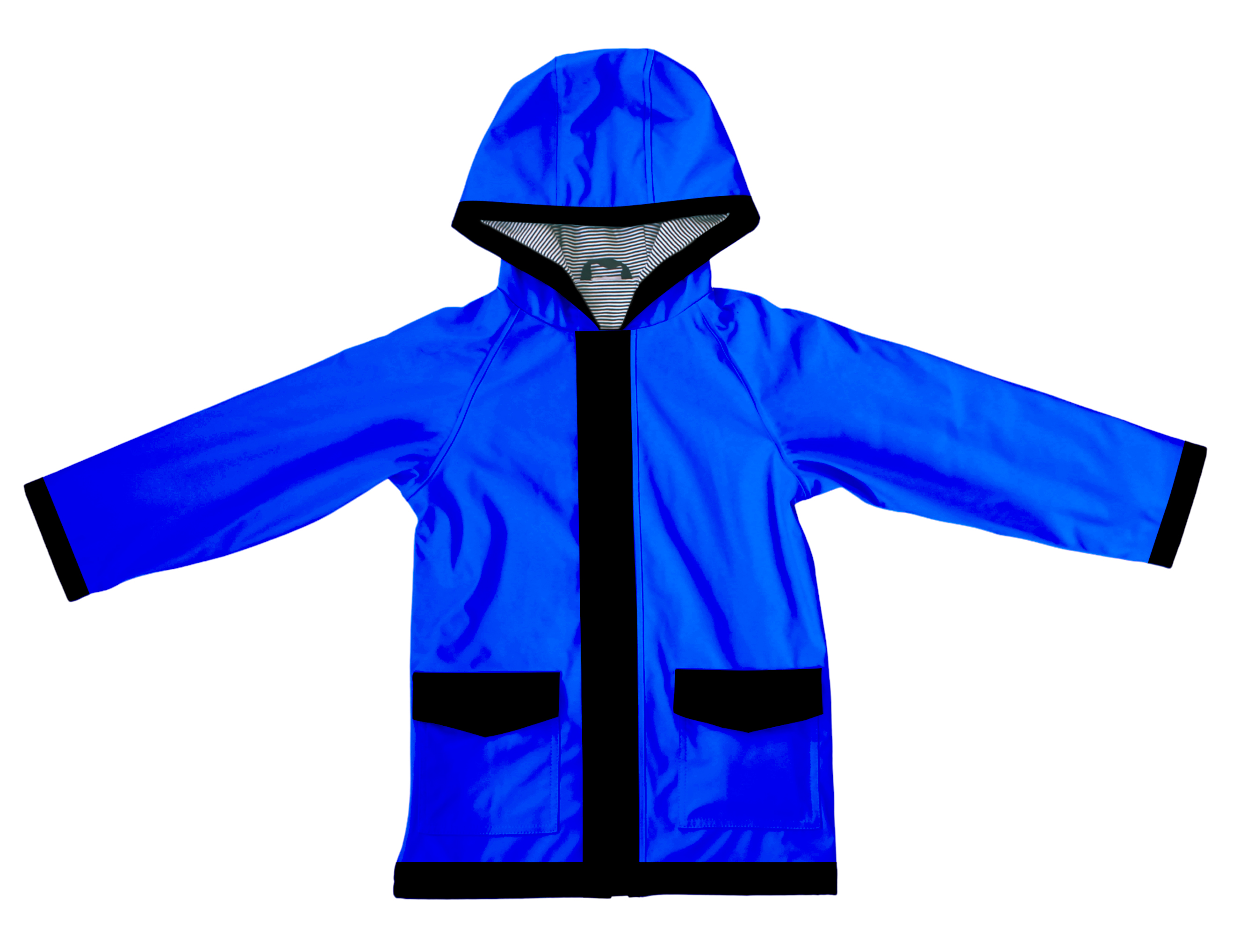 25 B Blue Black Trim Jacket — Postimages