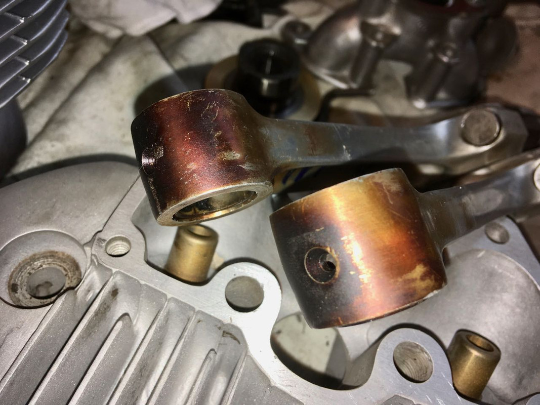 T100 con rod small ends burnt — Postimages
