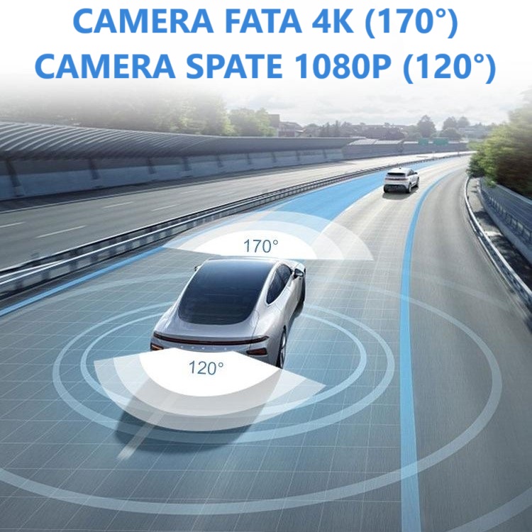 Camera Auto Dubla DVR CarView™ Pro, Inregistrare Video 4k, Unghi ...