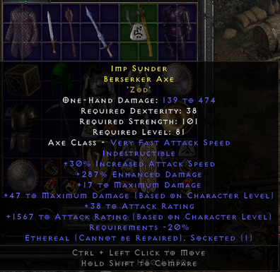Fools Berserker Axe - Topic - d2jsp