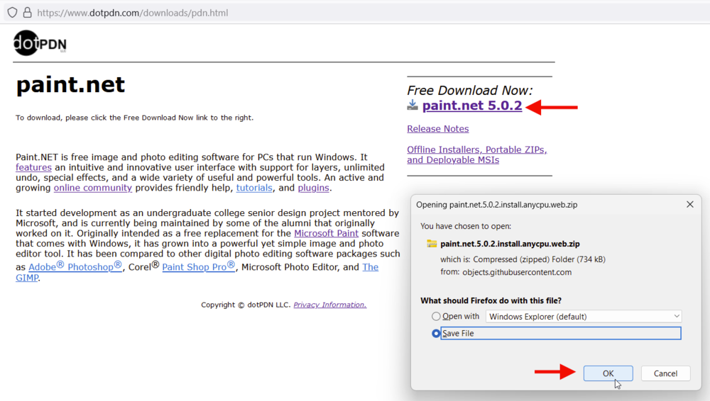 I can't download Paint.net - Troubleshooting & Bug Reports - Paint.NET Forum