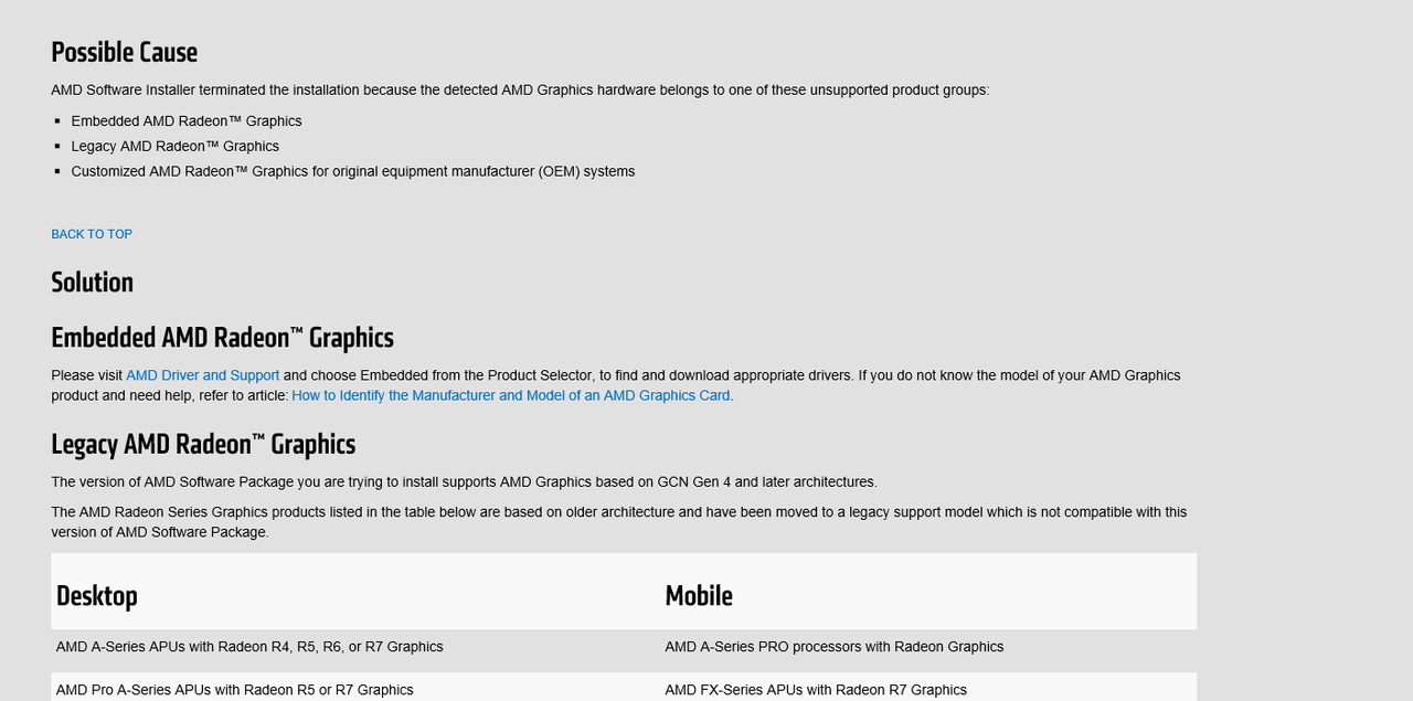 Unsopurted AMD — Postimages