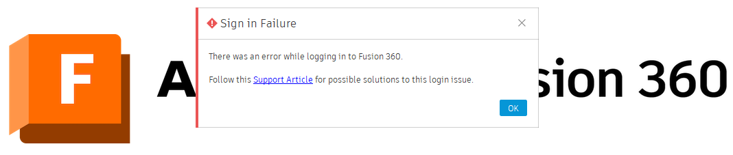 Fusion 360-Sign in failure : r/Fusion360