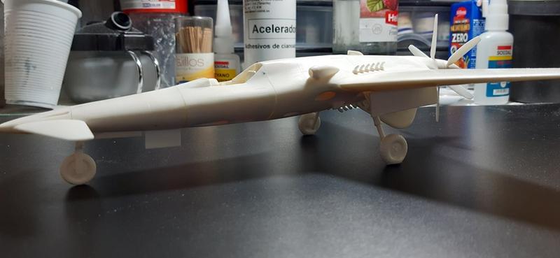 1/48 - Henschel HS P.75 resin kit by Scratchaeronautics - test parts ...