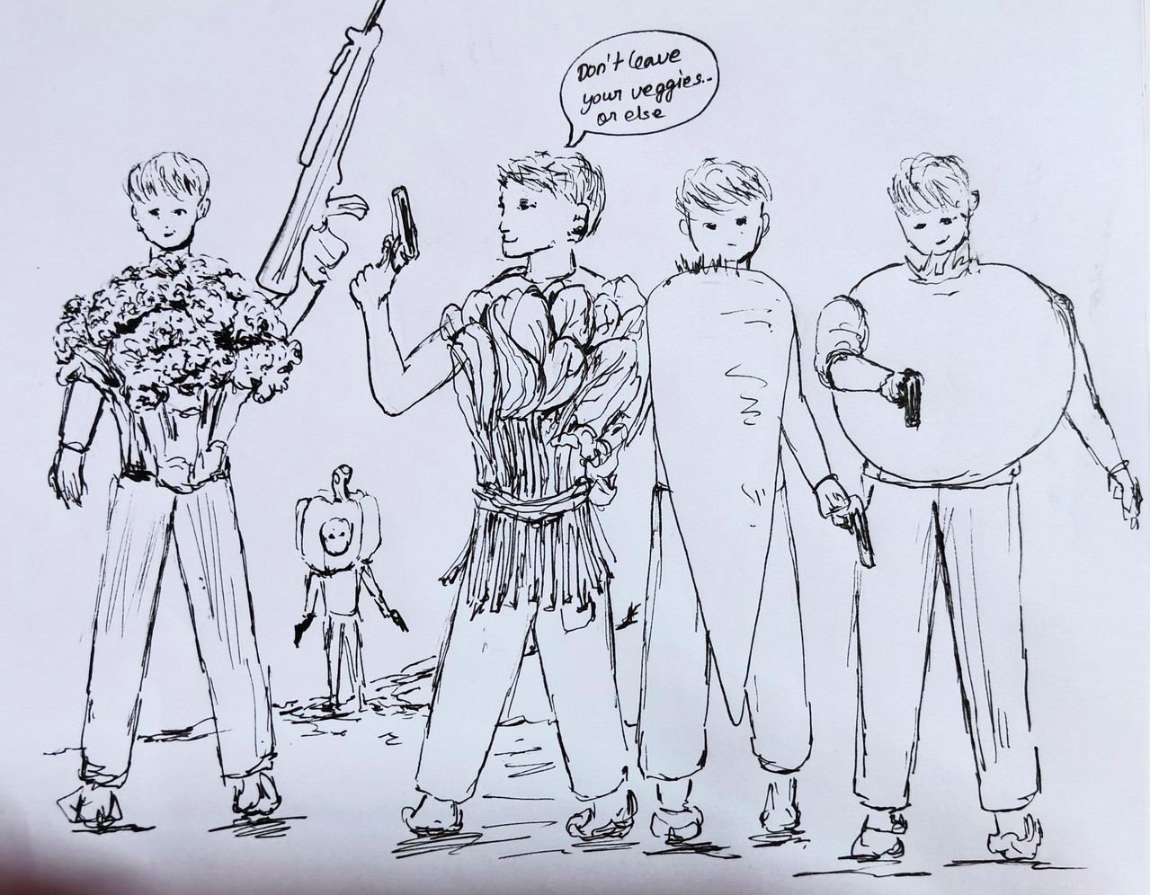 Drawabox.com | Drawing Prompt: Unwarranted Tactical Unit by WaveHears08