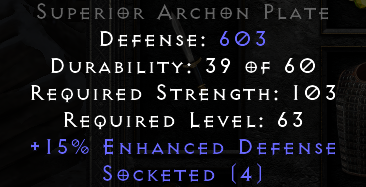 15% Enhanced Defense 4os Archon Plate - Topic - d2jsp