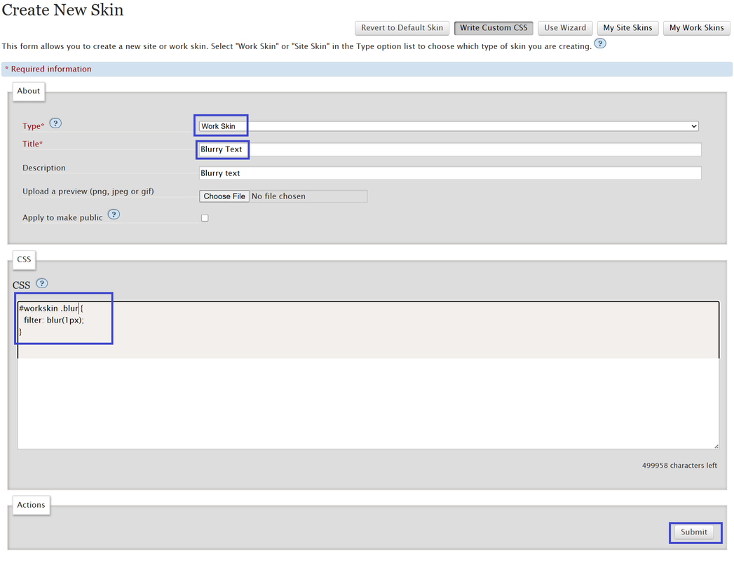 Tutorial - Blurred Text on AO3 using CSS - Anonymous - Original Work ...
