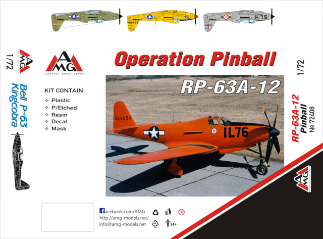 1/72 - Bell P-63A/E & TP-63E Kingcobra by Dora Wings - P-63A, P-63E &v ...
