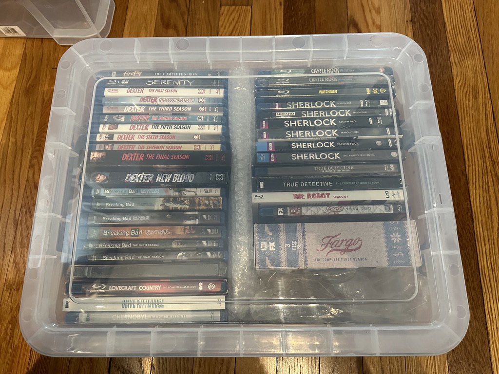 Bluray plastic storage bins - Blu-ray Forum