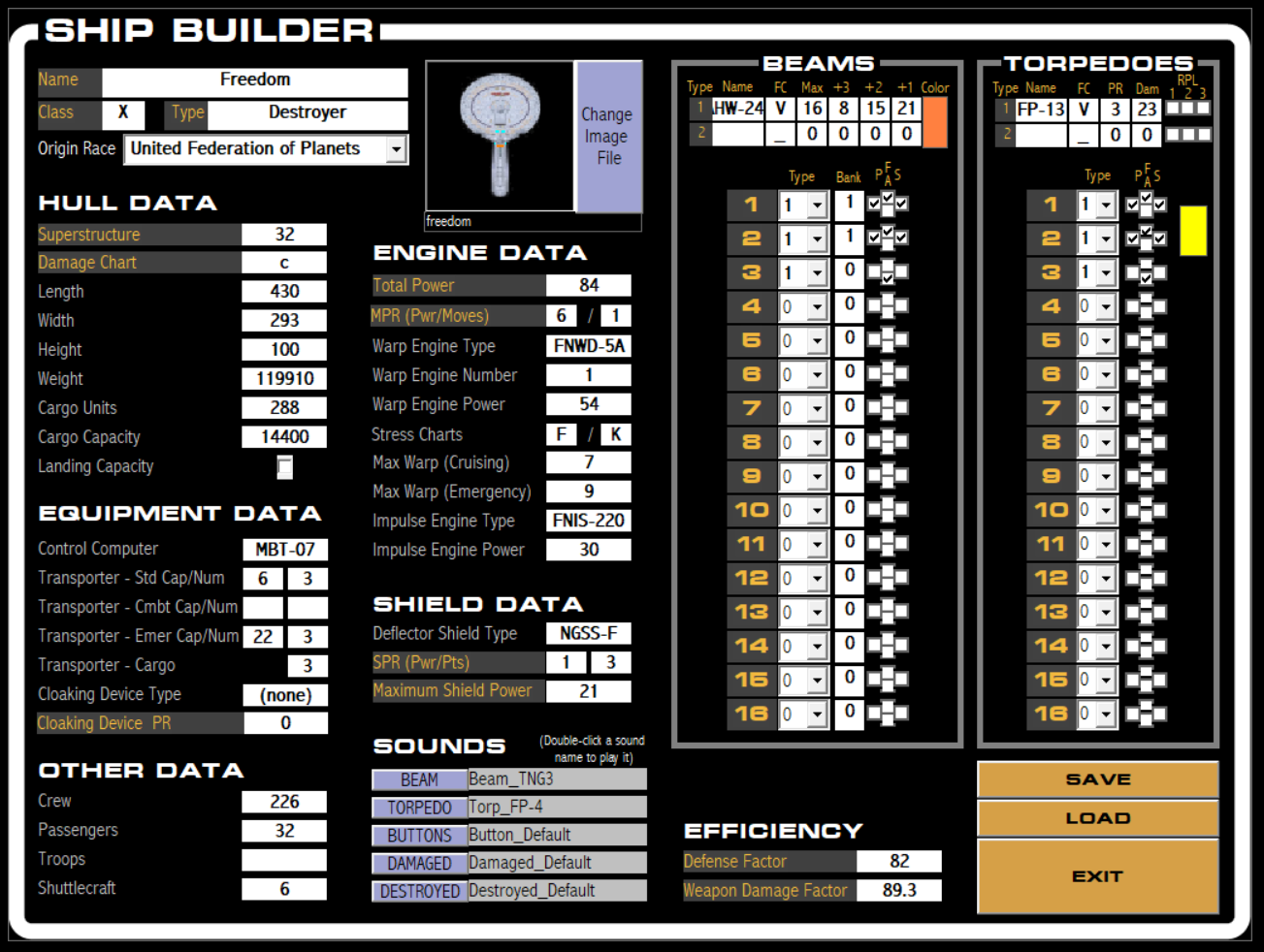 Freedom Class Destroyer Mark I, Torg's Systems — Postimages