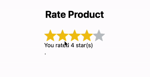 GitHub - Lutif/react-native-animated-rating: light weight animated rating component for react native