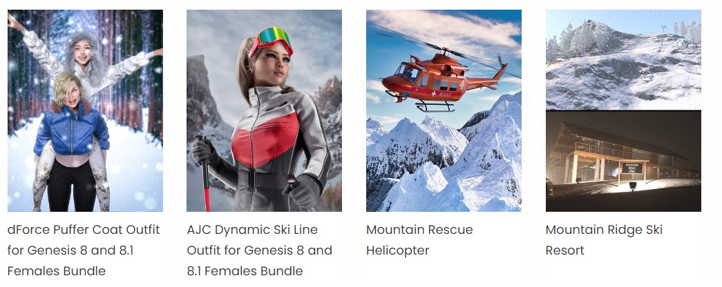 (FILLED 07-06-2022) Ski Bundle - Free Daz 3D Models