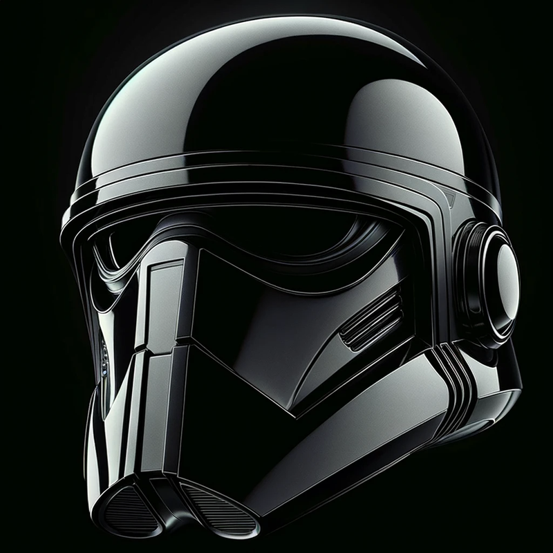 DALL· E 2023 12 10 14 03 39 Create an image focusing on a helmet inspired by classic 1977 ...