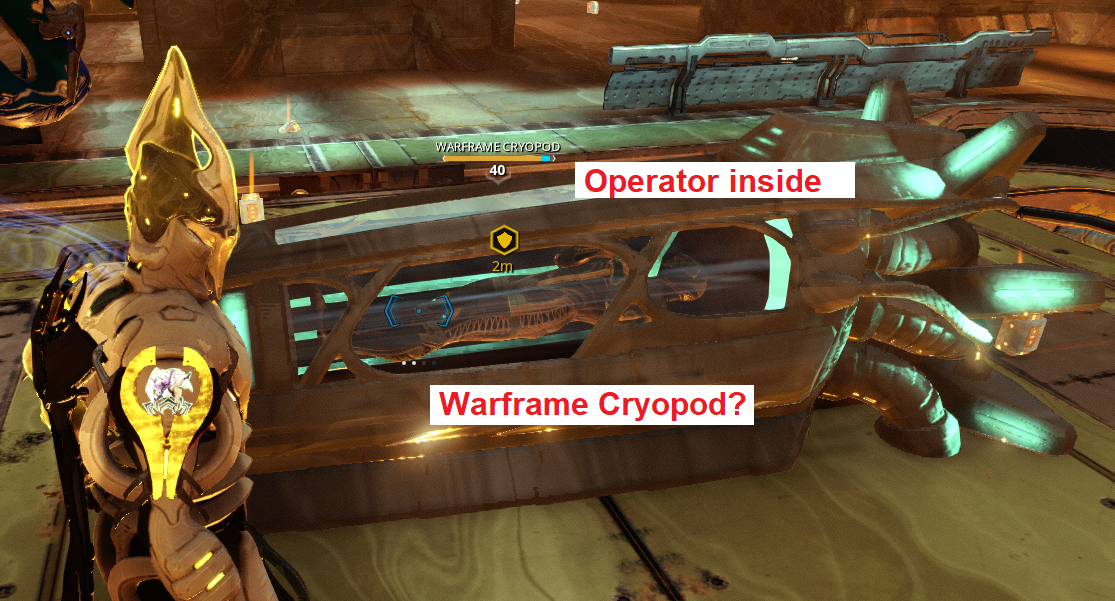 It says "Warframe Cryopod" but it has an Operator inside? - Art ...
