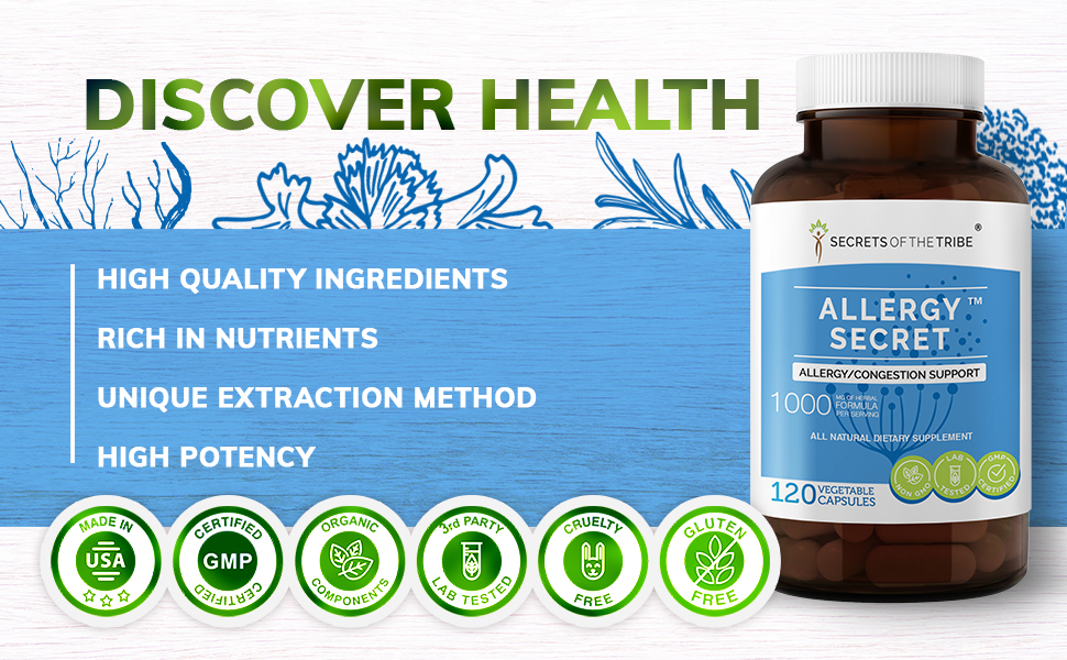 Allergy Secret Capsules. Allergy/Congestion Support – Secrets Of The Tribe