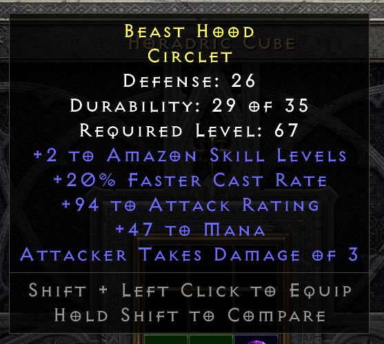 Zon Circlet 2 20 Fcr - Topic - d2jsp