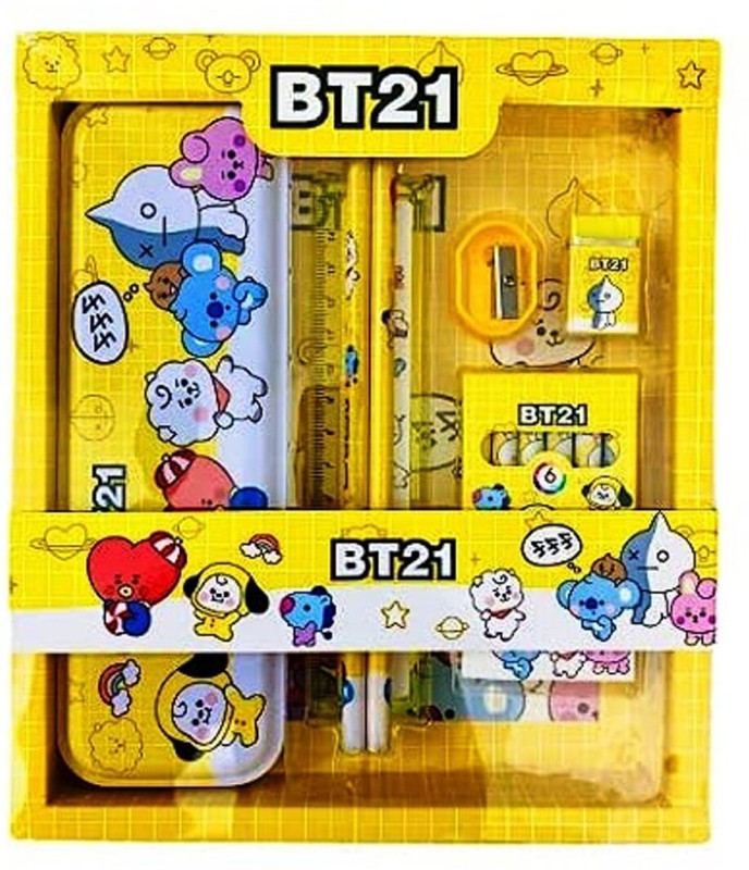 12 pcs all in one bts bt21 stationery set 12 priwa original ...