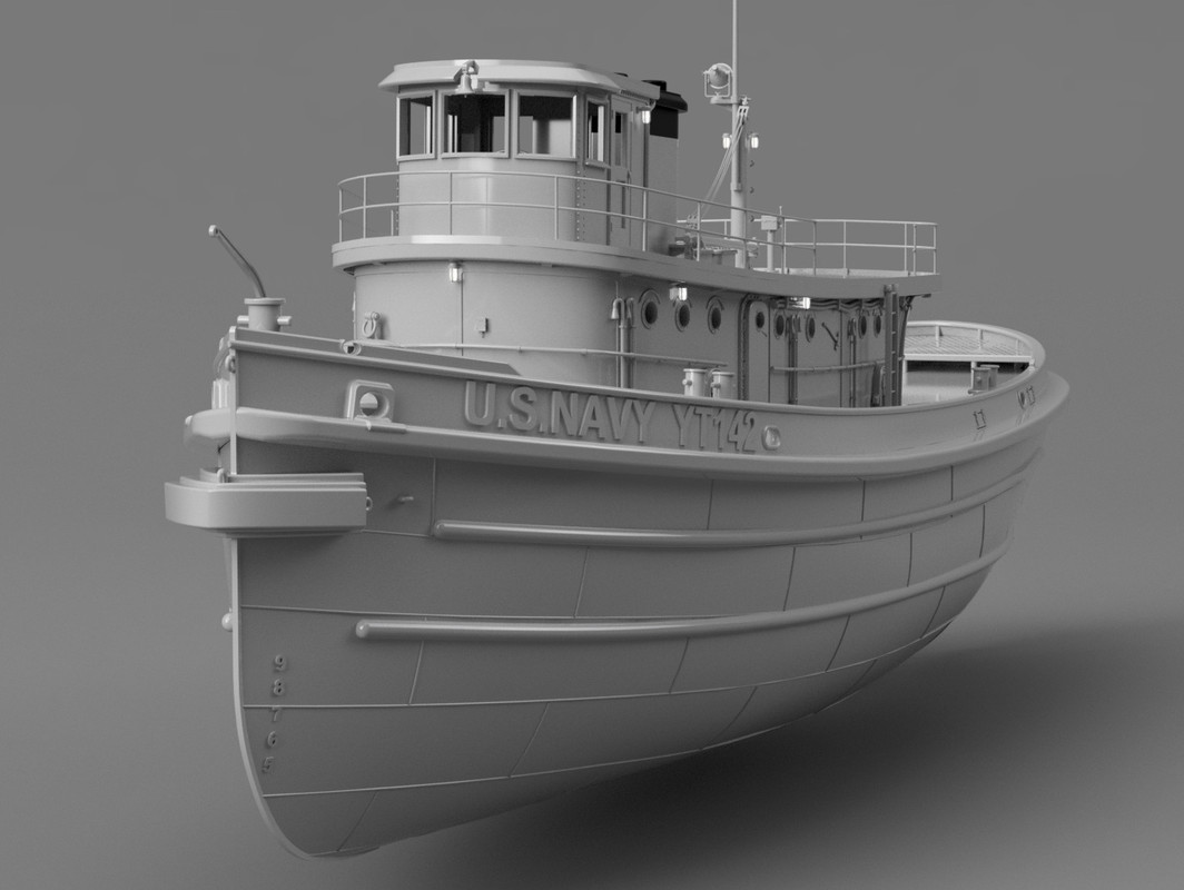 Remorqueur USS Nokomis (YT-142) Classe Woban 1:350 et 1:100 - Modèle 3D ...