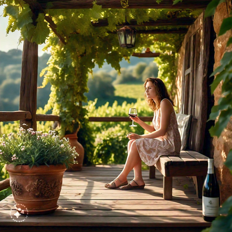 a pot of wine in the flowers drinking alone with no one to share — Postimages