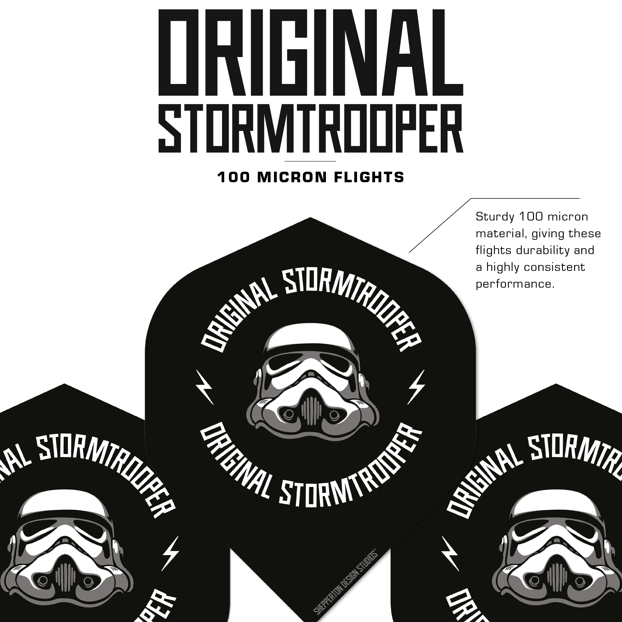 F4153 Original Storm Trooper Dart Flights 100 Micron No2 Std Storm ...