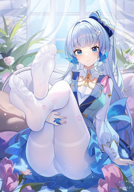 yande re 1056466 feet genshin impact kamisato ayaka miaogujun pantsu pantyhose see through skirt ...