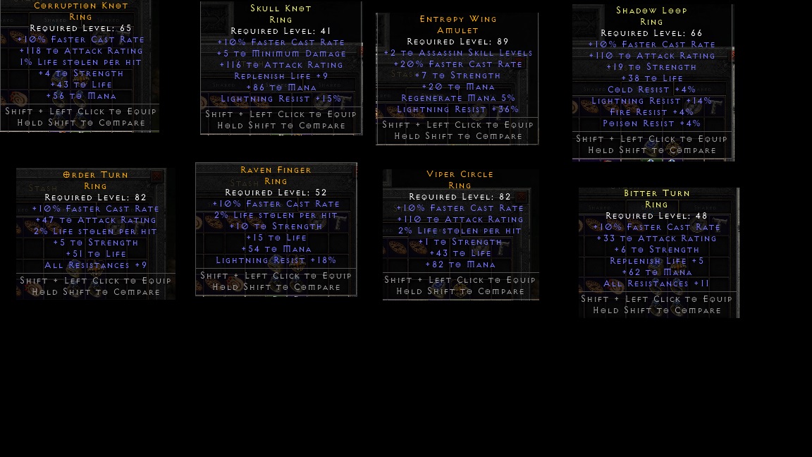 Jewelry For Sale (sin Amulet, Fcr Rings) - Topic - d2jsp