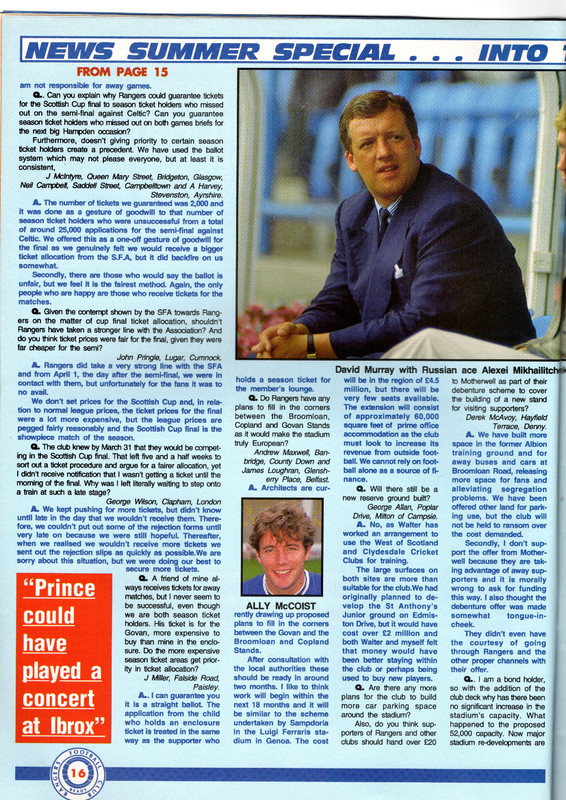 David Murray interview and promises from 1992 | FollowFollow.com