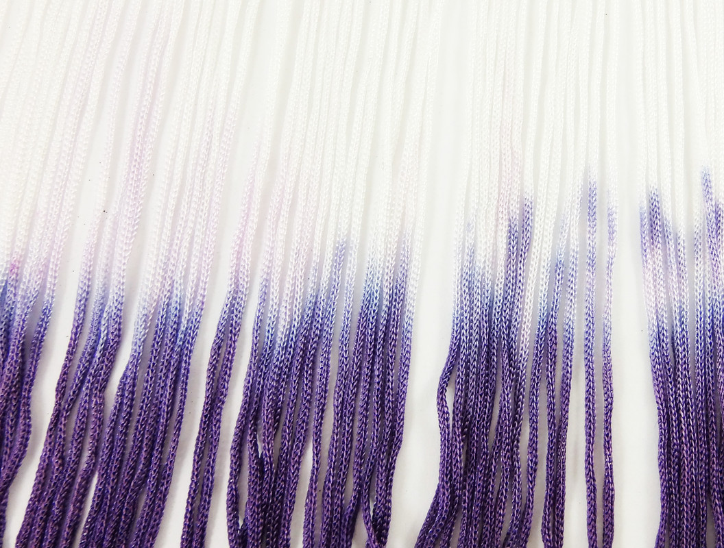 Ombre Chainette Fringes Tonal Multicolor Thread Yarn Loop Trim - HAND ...