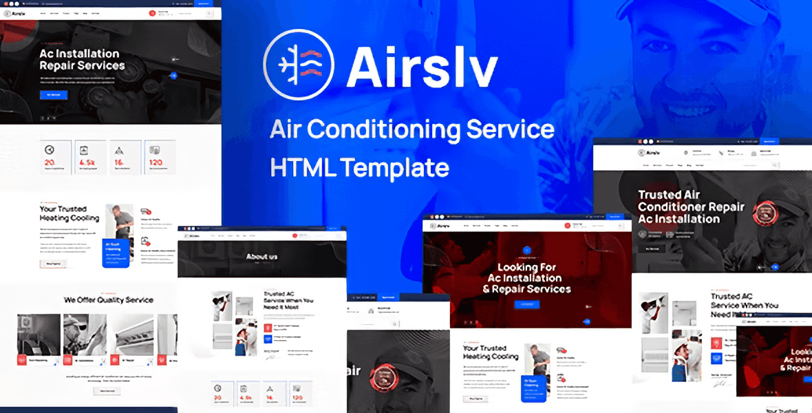 Airslv - Heating & Air Conditioning Services HTML Template – Bliter GPL