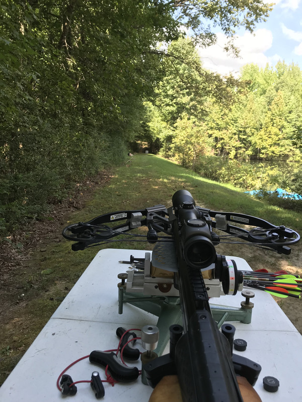 Benchrest shooting a crossbow | Crossbow Nation