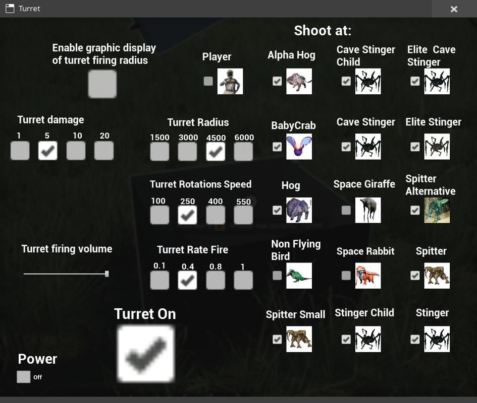 Turret settings — Postimages