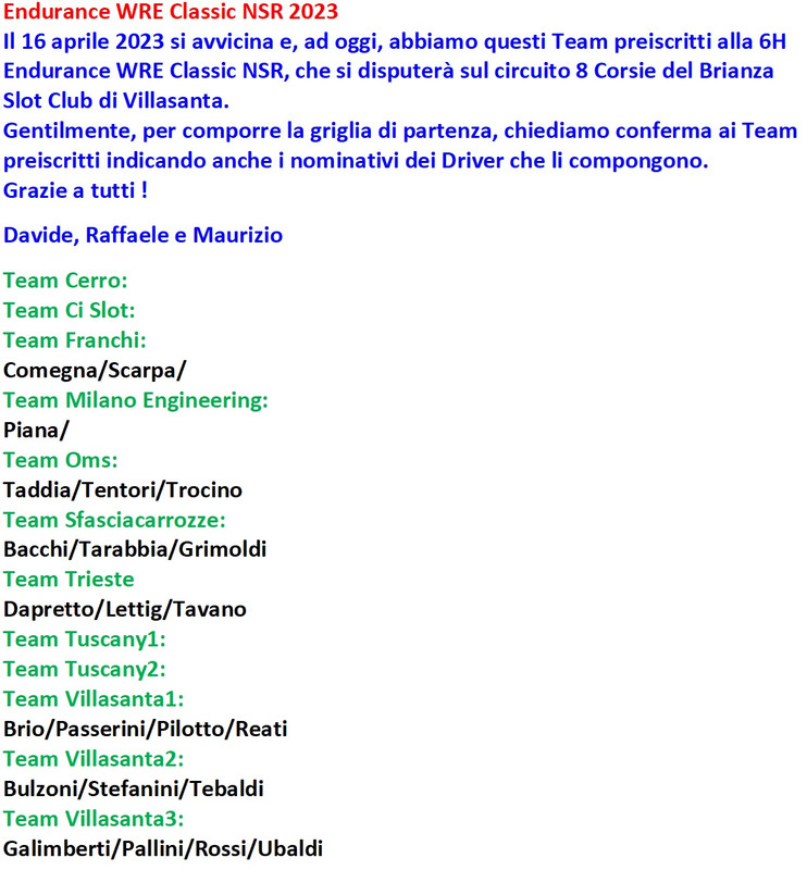 Team Iscritti — Postimages