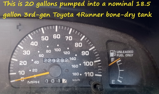 How Many Gallons Does A 4runner Hold