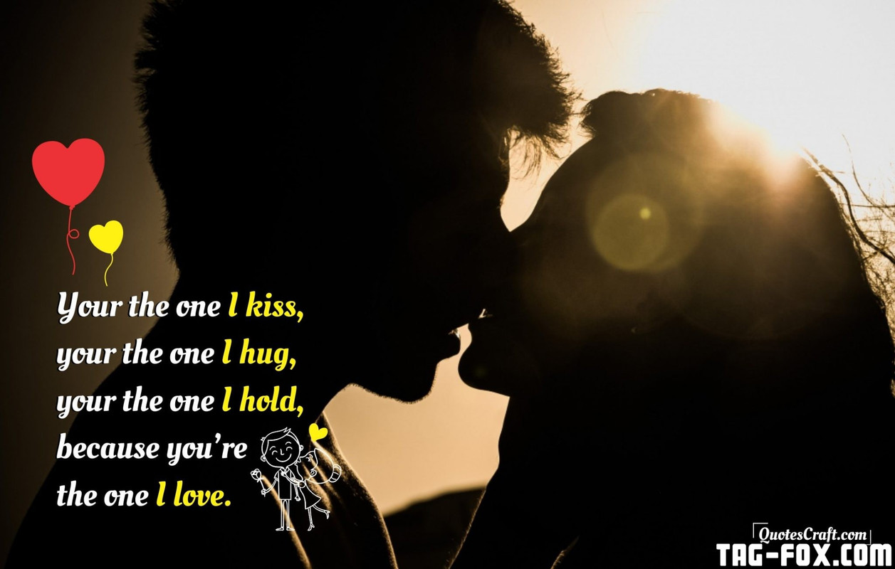 hug and kiss romantic love quotes status — Postimages