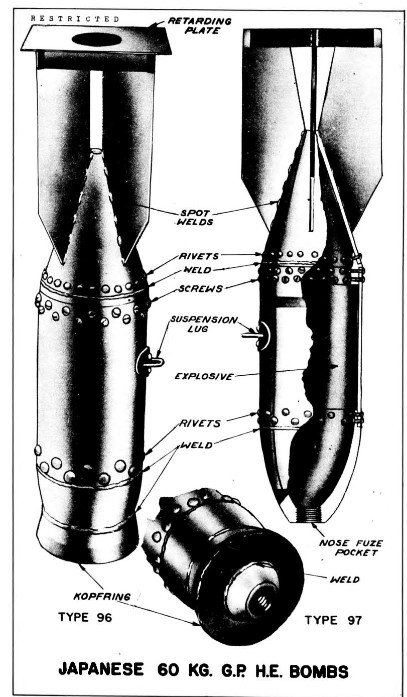 japanese aircraft depth charges