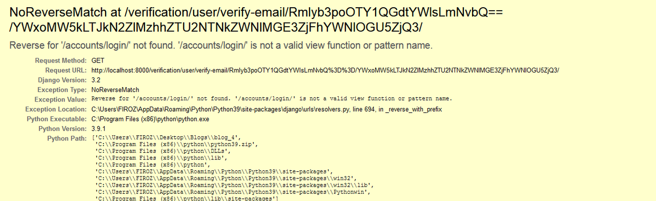 NoReverseMatch at /verification/user/verify-email : r/djangolearning