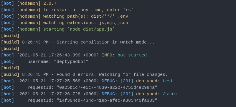 GitHub - deptyped/telegraf-template: Telegraf.js bot starter template