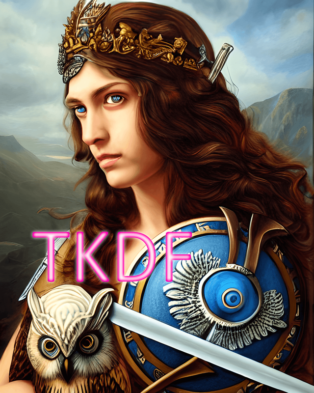 A Portrait Of The Greek Goddess Athena Long Wavy Brown 60582093 1 ...