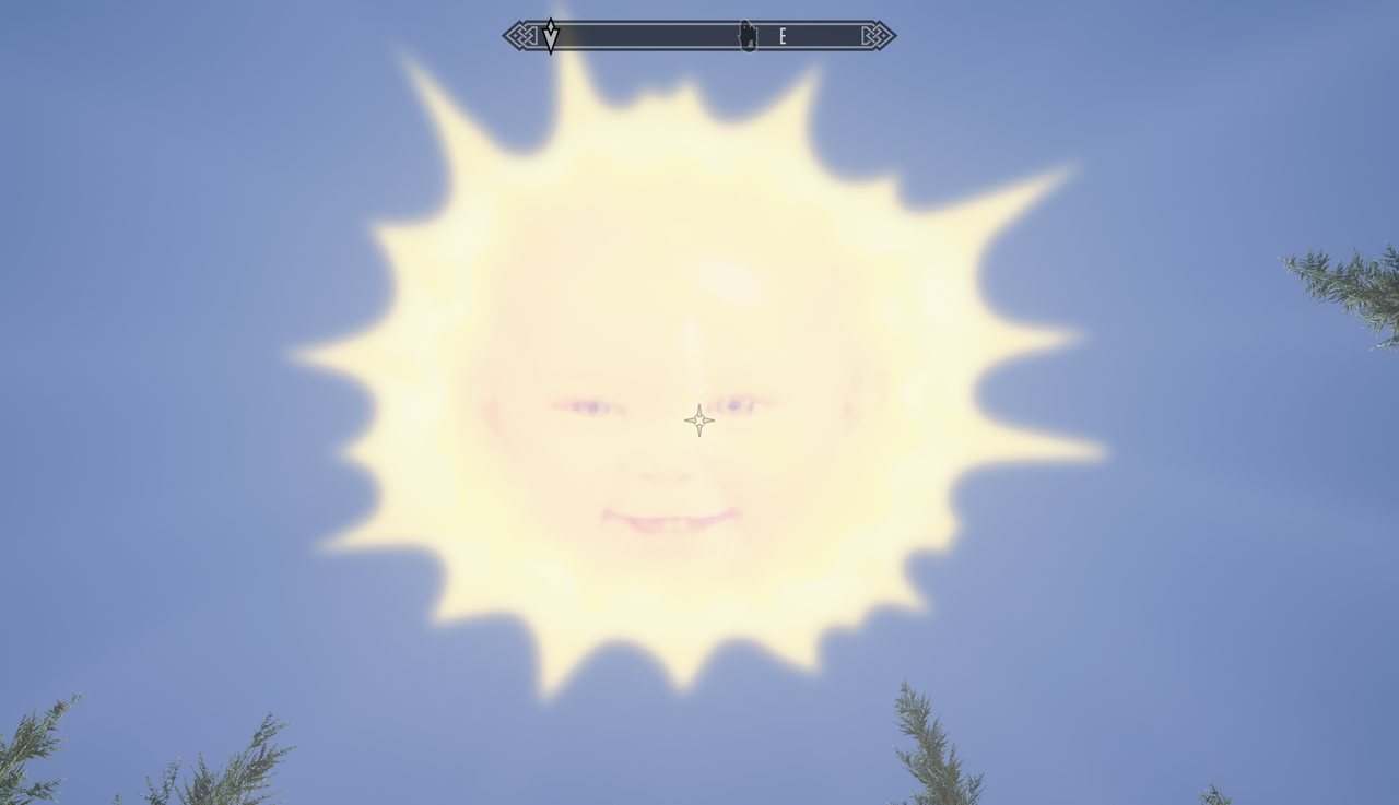 How do I get rid of this baby sun face in my sky in-game? is it from an ...