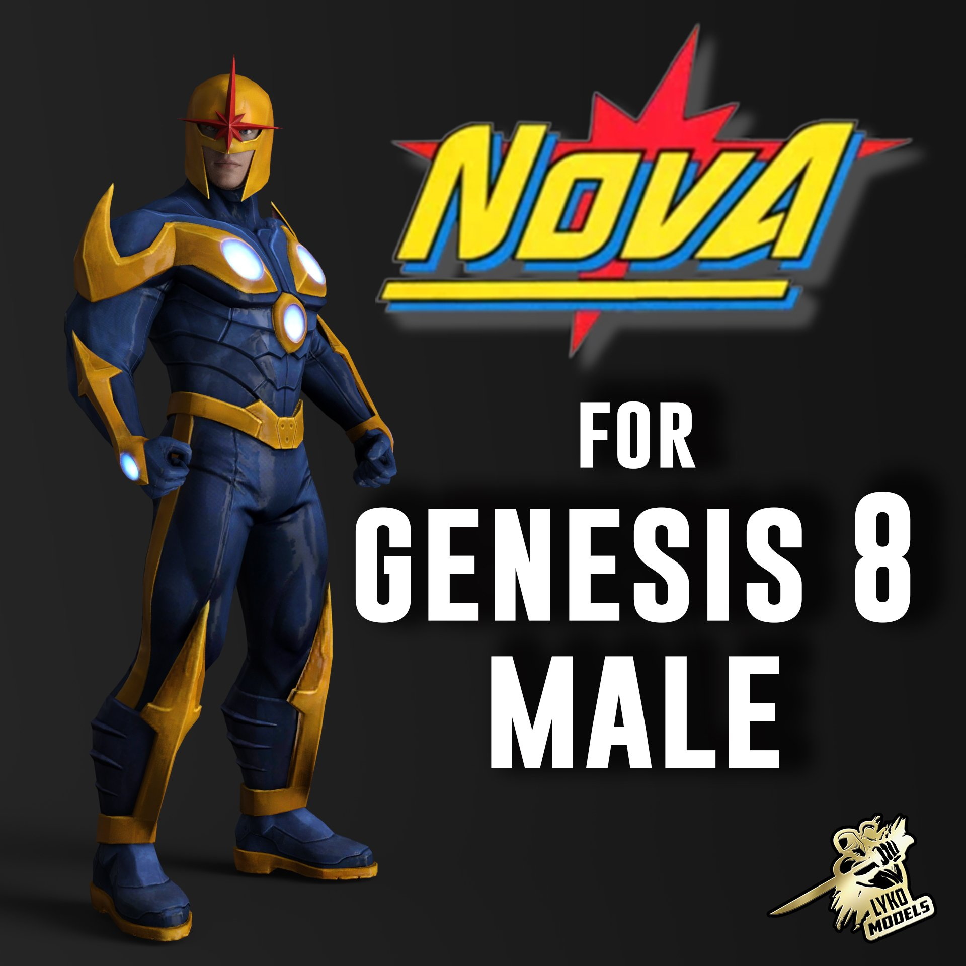 Marvel Nova For Genesis 8 Male - Free Daz 3D Models