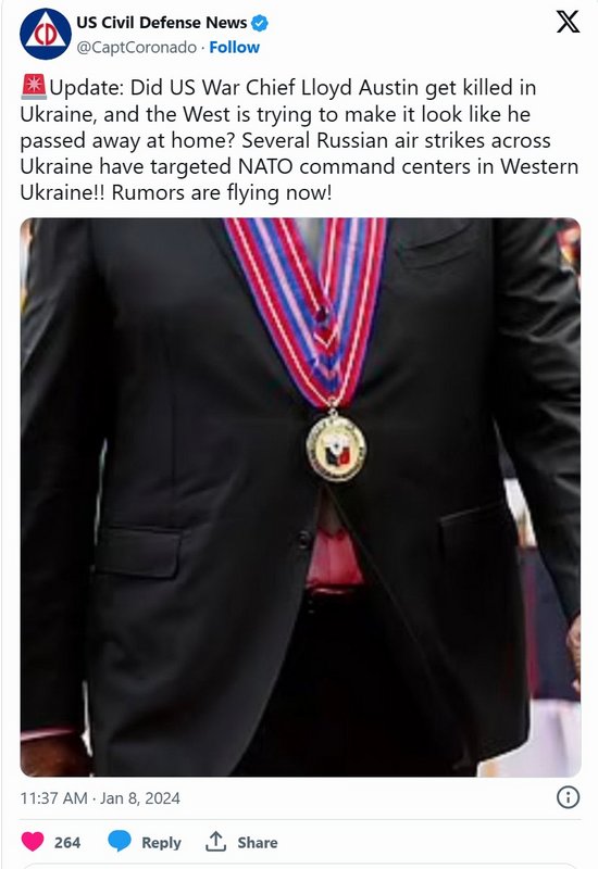 Rumors: U.S. Sec Def Austin Was In The Ukraine Command Bunker Hit By ...