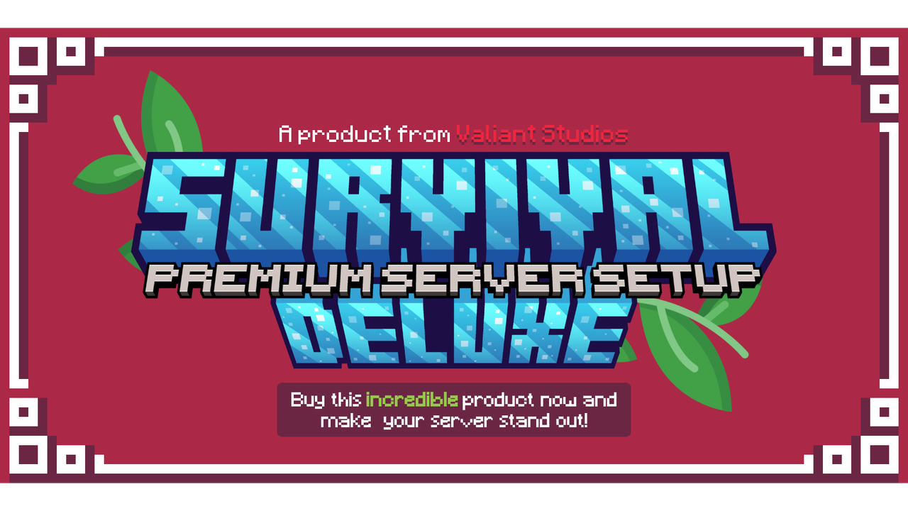 🌿 Survival Deluxe 1202 Premium Server Setup Test Server Custom Ui Textures Spawn