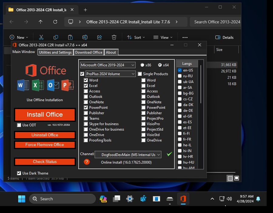 Hướng dẫn cài đặt MICROSOFT OFFICE LTSC 2024 bằng C2R và kích hoạt full ...
