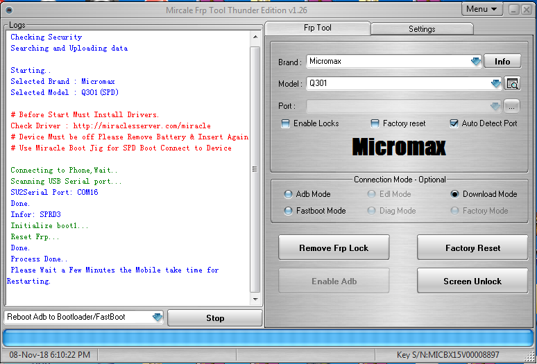 Micromax Q301 FRP lock Remove done By Miracle FRP Tool 1.26 - GSM-Forum