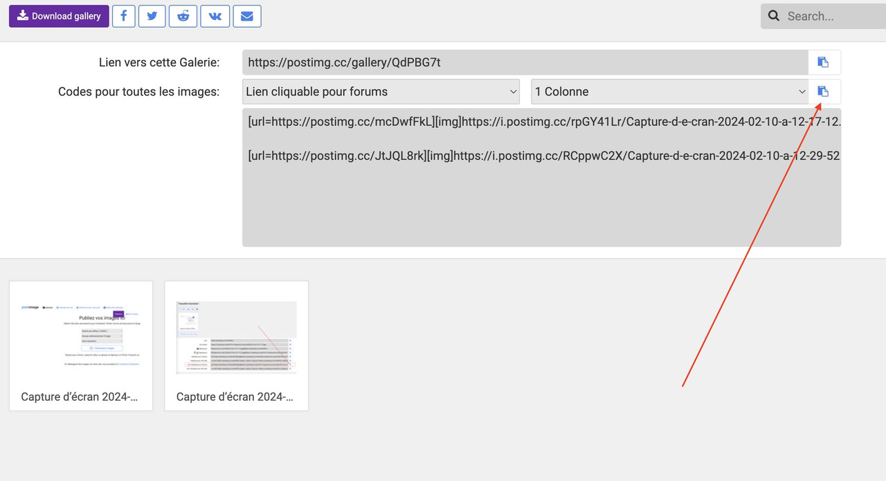 Comment poster des photos avec Postimage