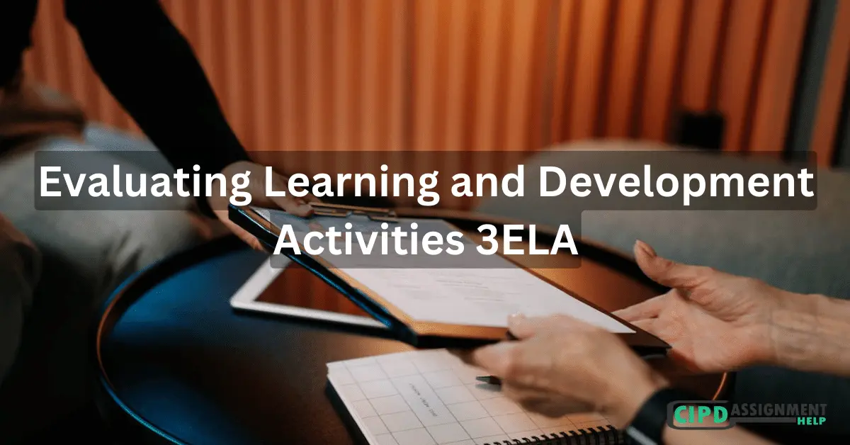 Evaluating Learning and Development Activities 3ELA