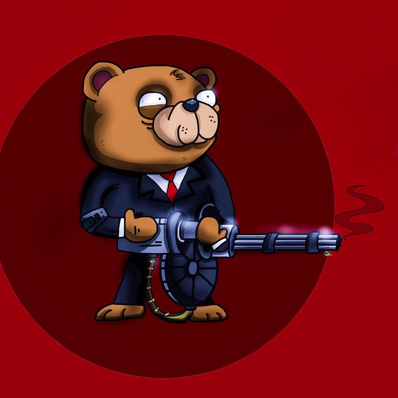machine gun teddy bear by captainkenny213 d9cvxt0 — Postimages