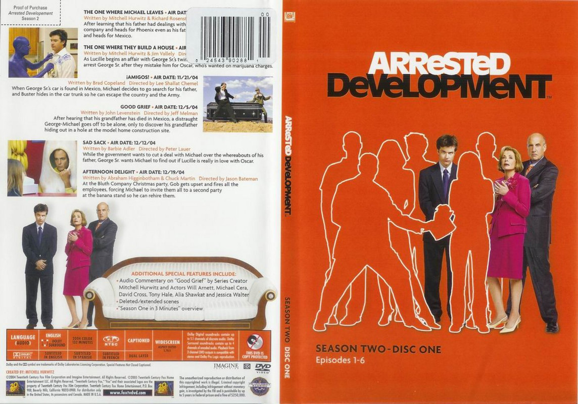 Arrested Development Season Two Disc One front — Postimages