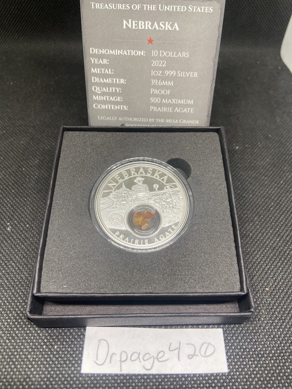 2022 MGSN Treasures of the U.S. Nebraska – Prairie Agate 1oz .999 ...