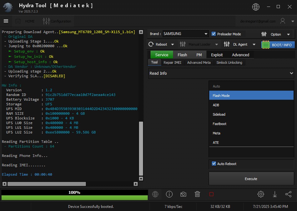 SAM X115 FRP REMOVE SUCCESS ONLy HYDRA TOOL - GSM-Forum